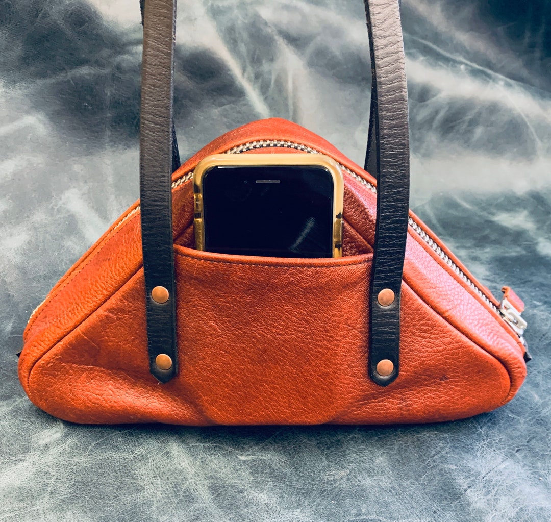 The Triangle Leather Purse - Etsy