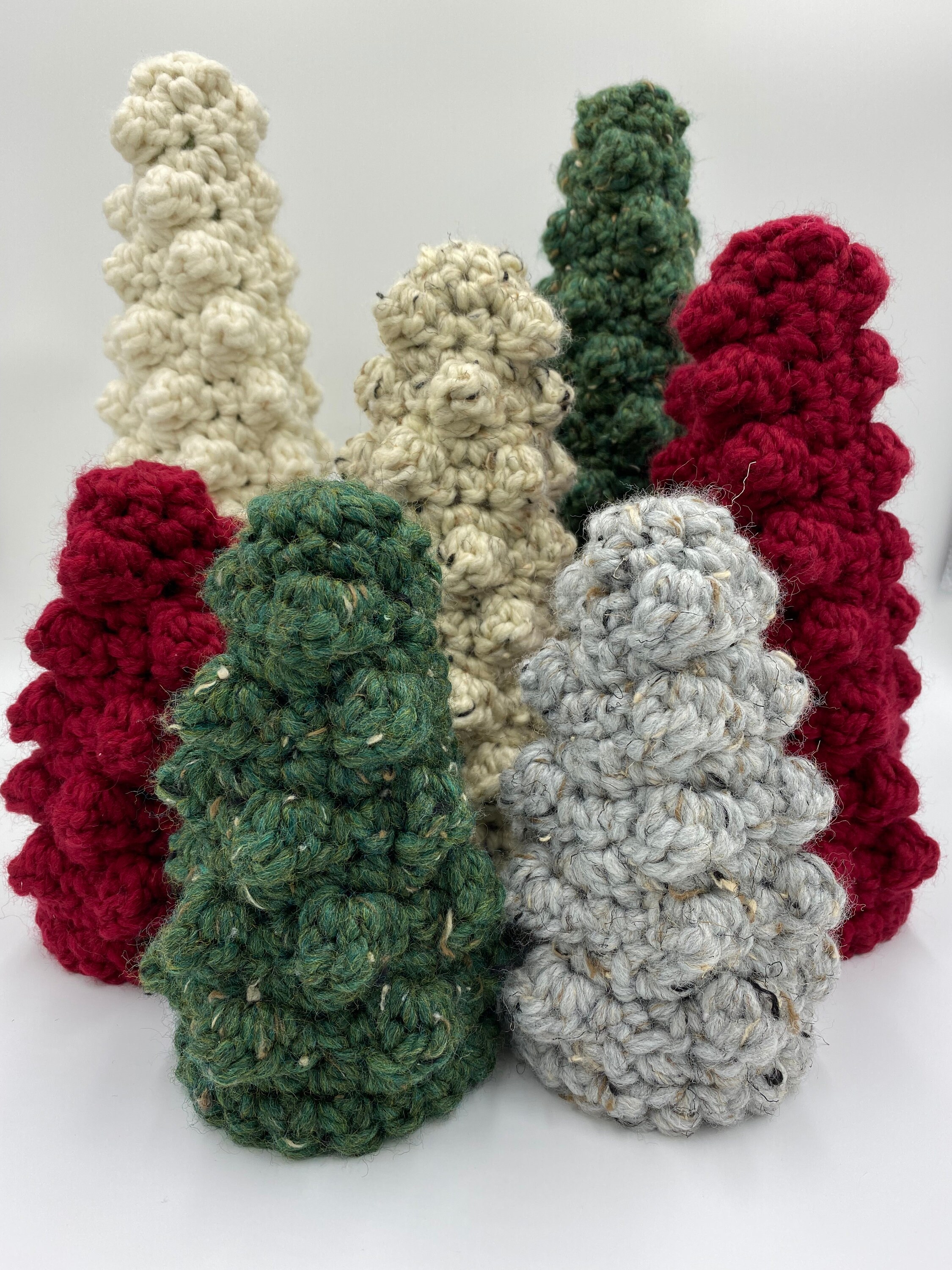 Crochet Tree; Crochet Farmhouse Tree; Christmas Tree; Crochet Bobble ...