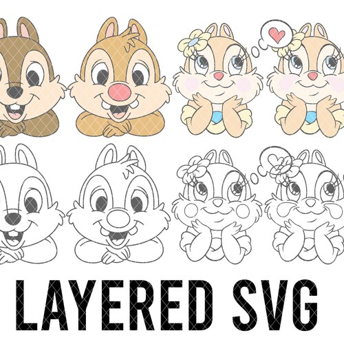Chip and Dale SVG Png Clipart Disneyland Snacks Svg Cut - Etsy