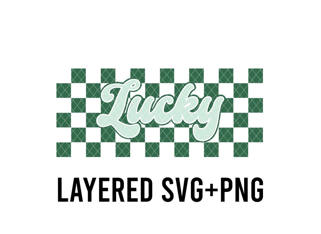 Lucky Checkered SVG Layered by Colour + PNG - Etsy