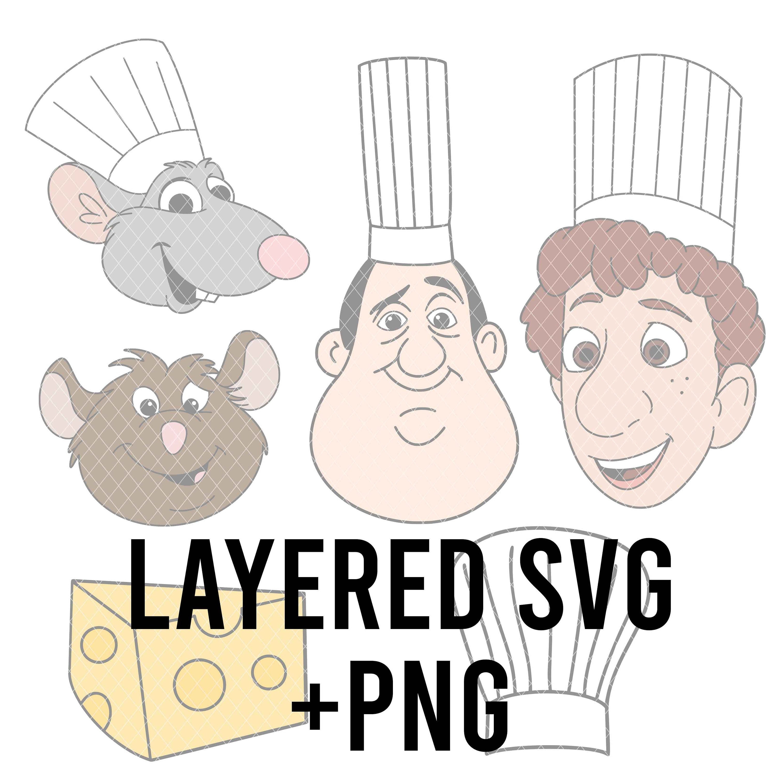 Ratatouille SVG Layered by Colour PNG - Etsy India