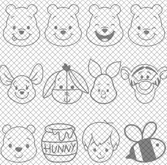 Winnie The Pooh Face Silhouette