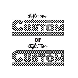 Retro Checkered Custom Name Layered SVG + PNG - Etsy