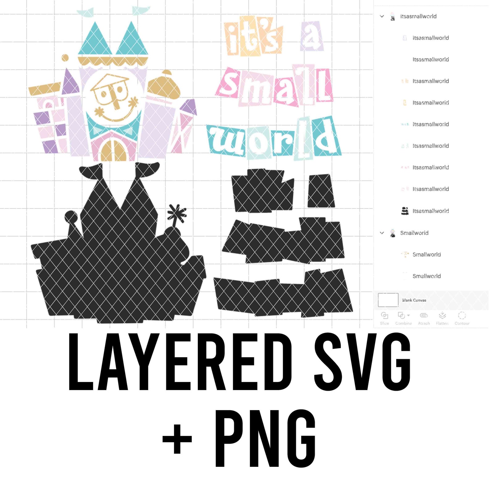 Small World Pastel SVG Layered by Colour PNG Cricut - Etsy Canada