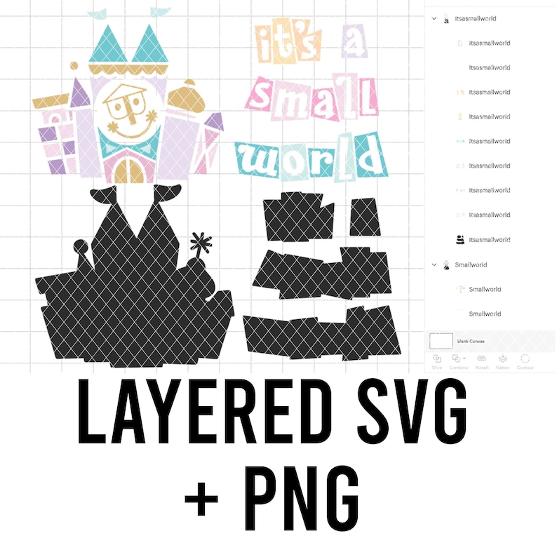 Small World Pastel SVG Layered by Colour PNG Cricut - Etsy