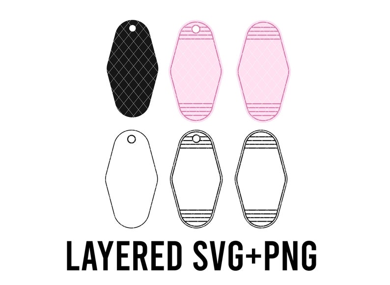 Motel Keychain Layered SVG PNG - Etsy