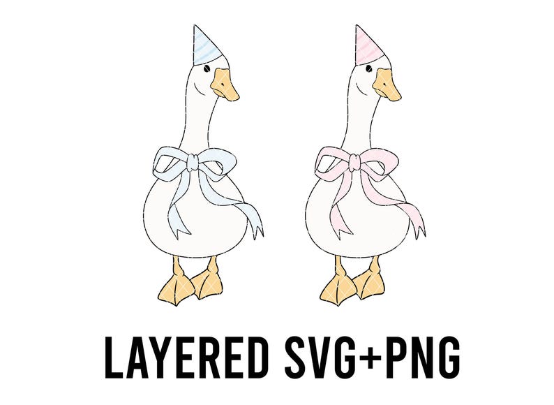 Silly Birthday Goose SVG PNG | Funny Birthday Cut File | Layered Goose ...