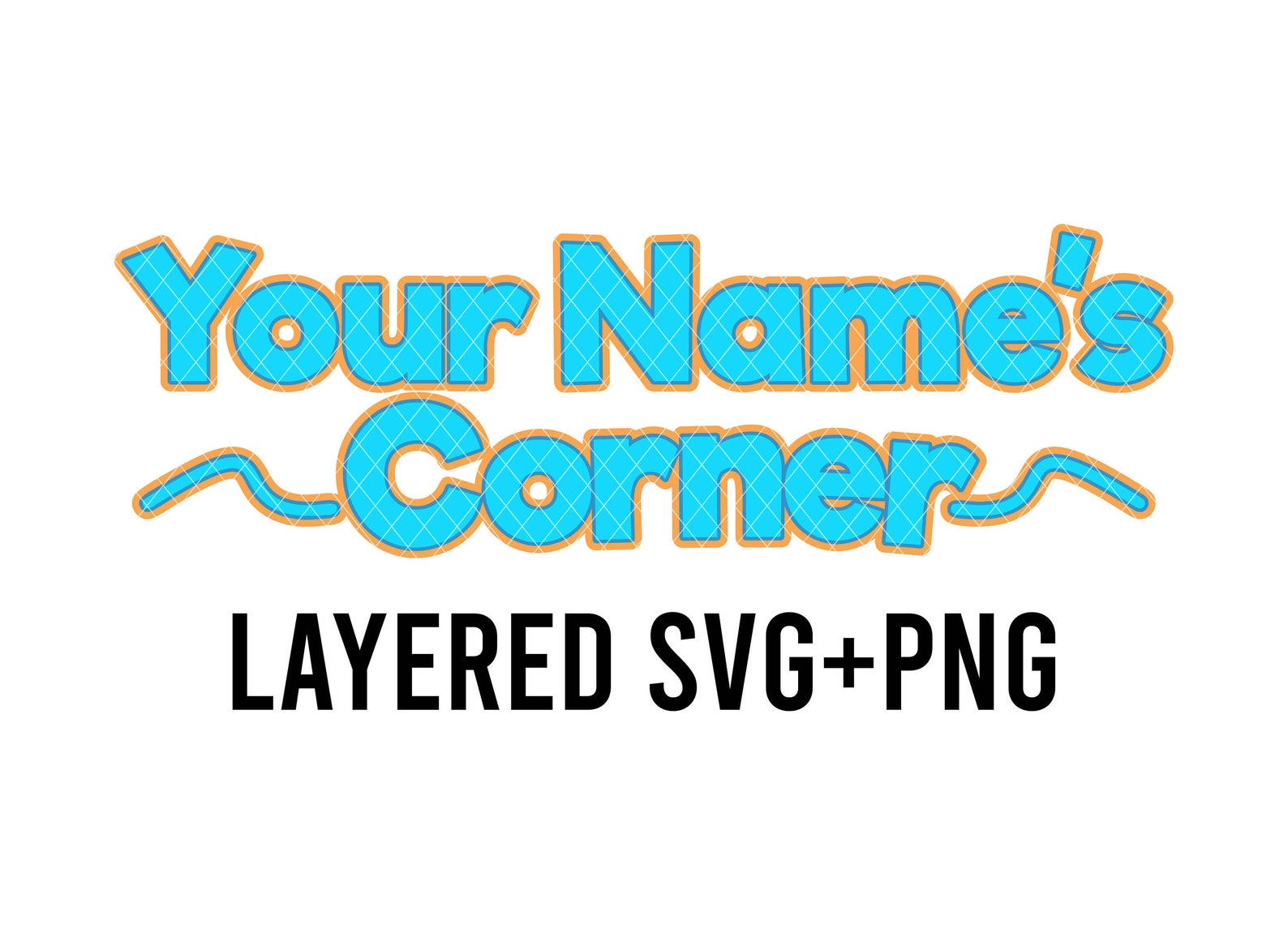 Custom Name's Corner SVG, Corner Birthday SVG Layered by Colour + PNG ...