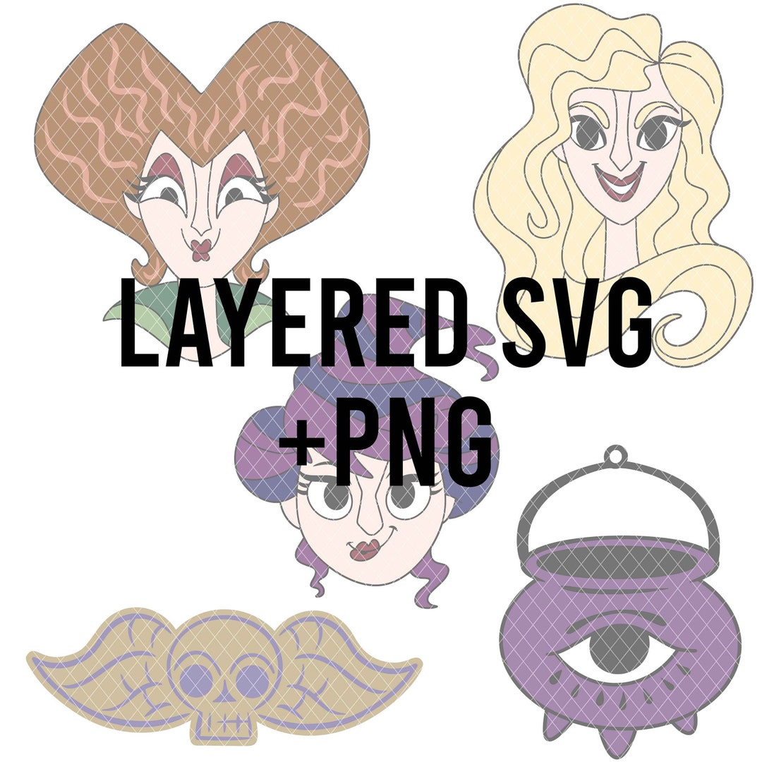 Sanderson SVG Layered by Colour + PNG, Cricut, Silhouette - Etsy UK