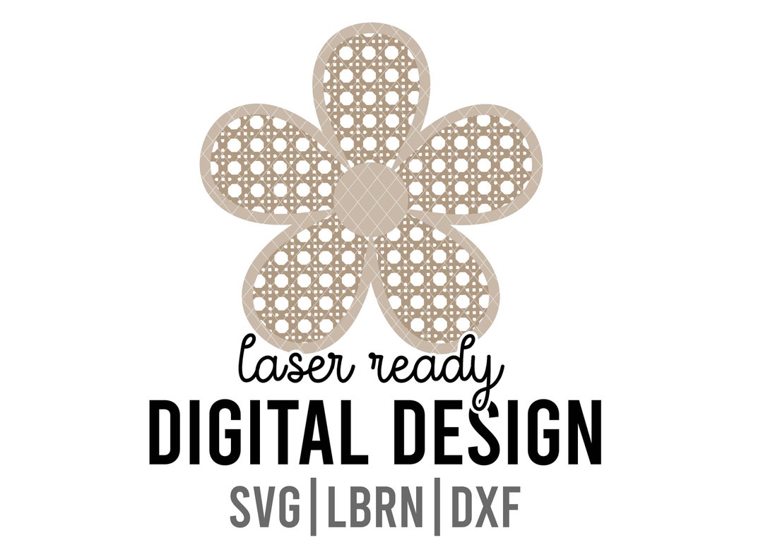 Rattan Flower Laser Ready SVG|DXF|LBRN - Etsy