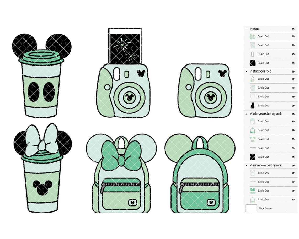 Mickey Magic Bundle Clipart Layered SVG PNG - Etsy Canada