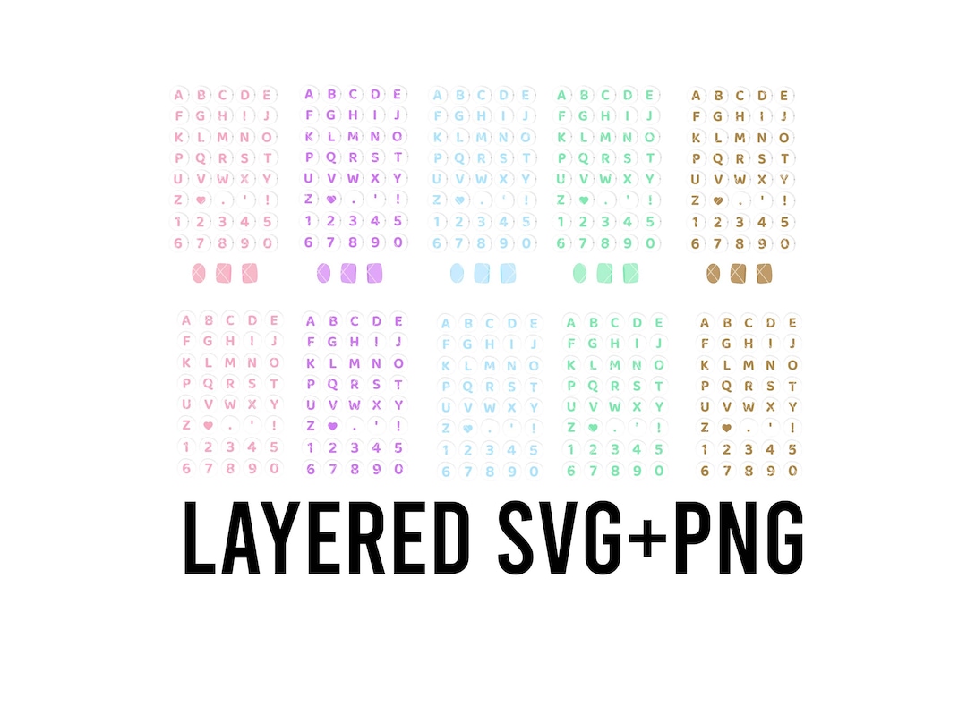 Alphabet Beads Set, Friendship Alphabet Beads SVG Layered by Colour ...