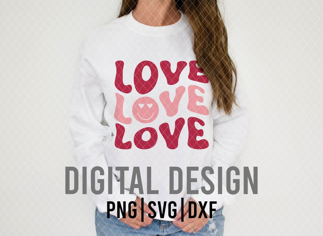 Wavey Smile Face Love SVG + PNG - Etsy