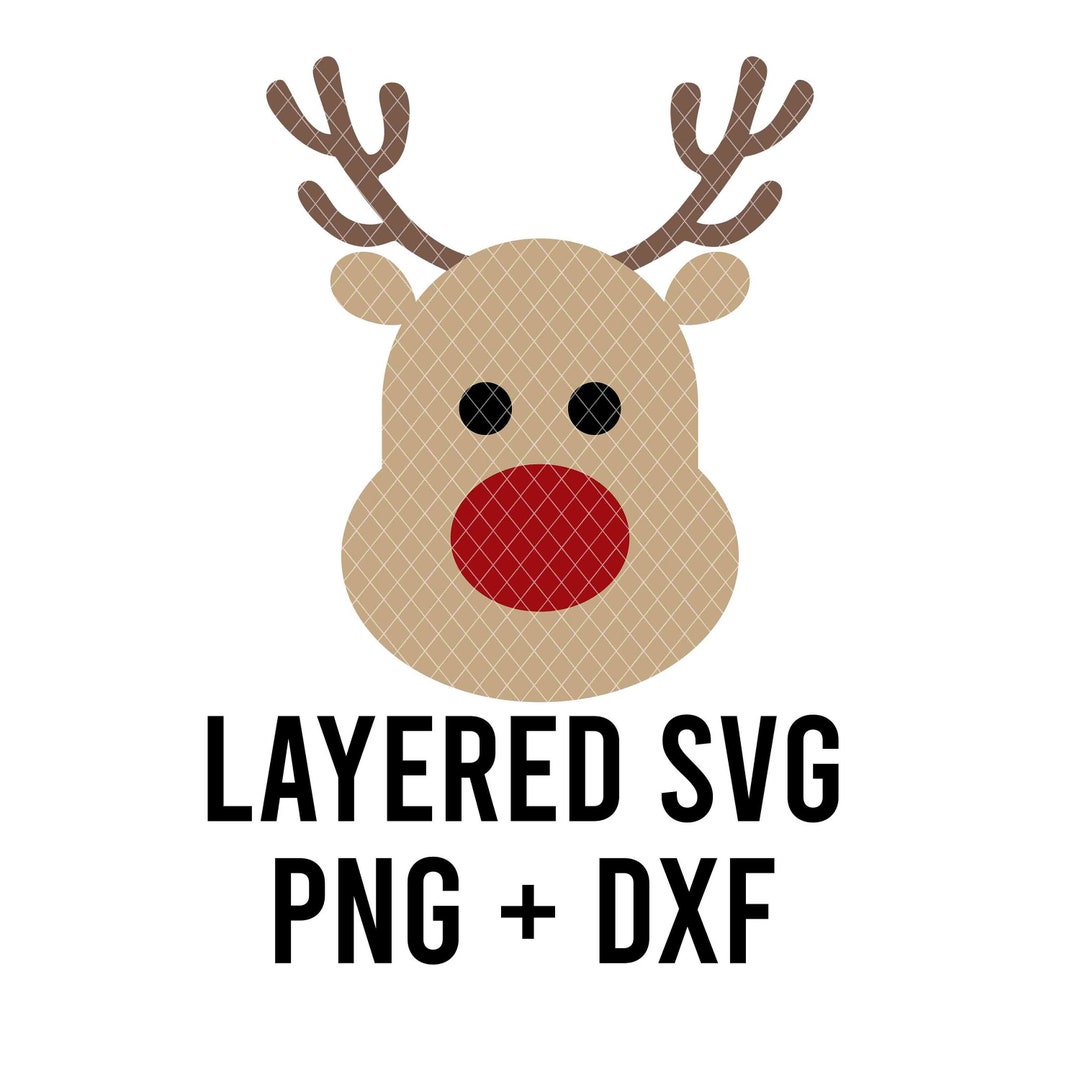 Simple Reindeer Layered by Colour SVG + PNG - Etsy