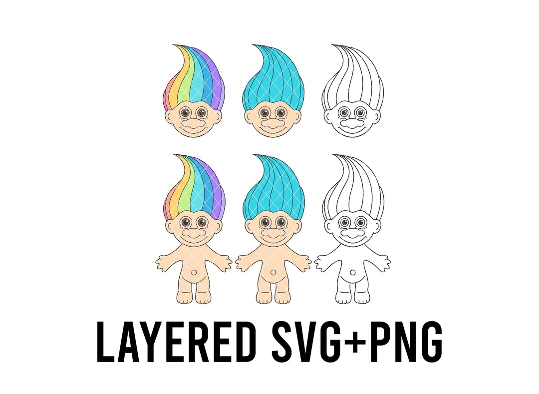 Troll Doll Line Drawing