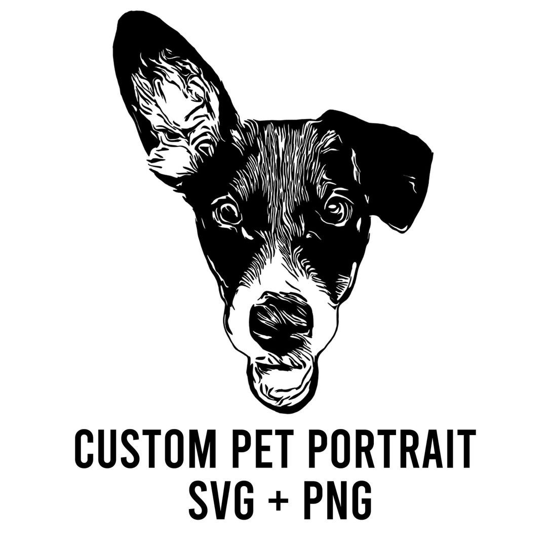Custom Pet Portrait SVG & PNG, Digital File - Etsy