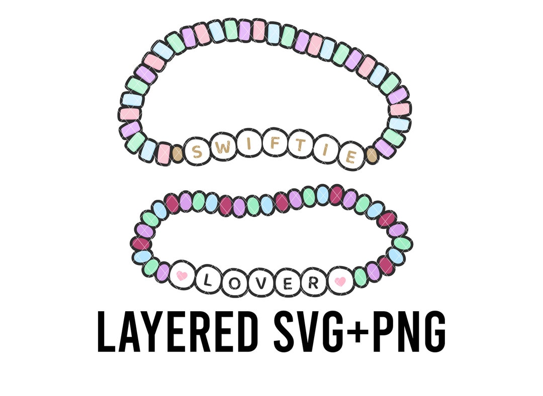 Friendship Bead Bracelet SVG Set Layered by Colour + PNG - Etsy