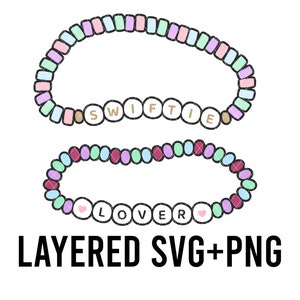 Friendship Bead Bracelet SVG Set Layered by Colour + PNG - Etsy