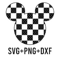 Retro Checkered Mickey and Friends Svg Png Eps, Checkered Mouse, Movie ...