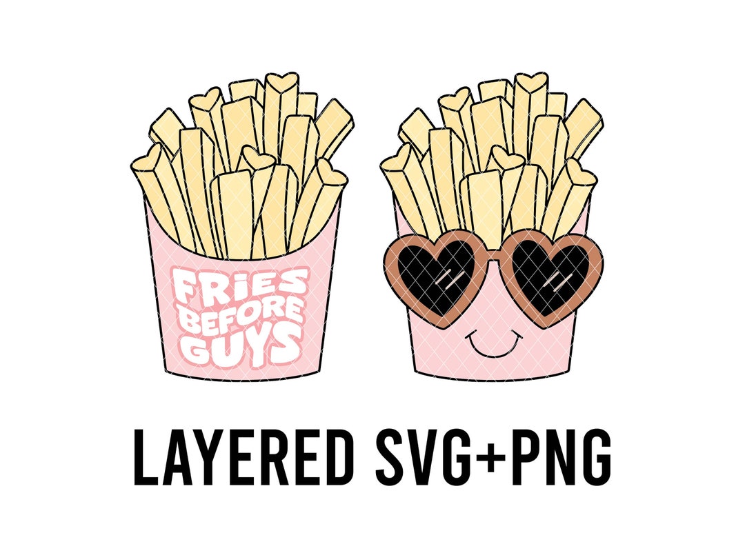 Pink Fries Before Guys Layered by Colour SVG PNG - Etsy Israel
