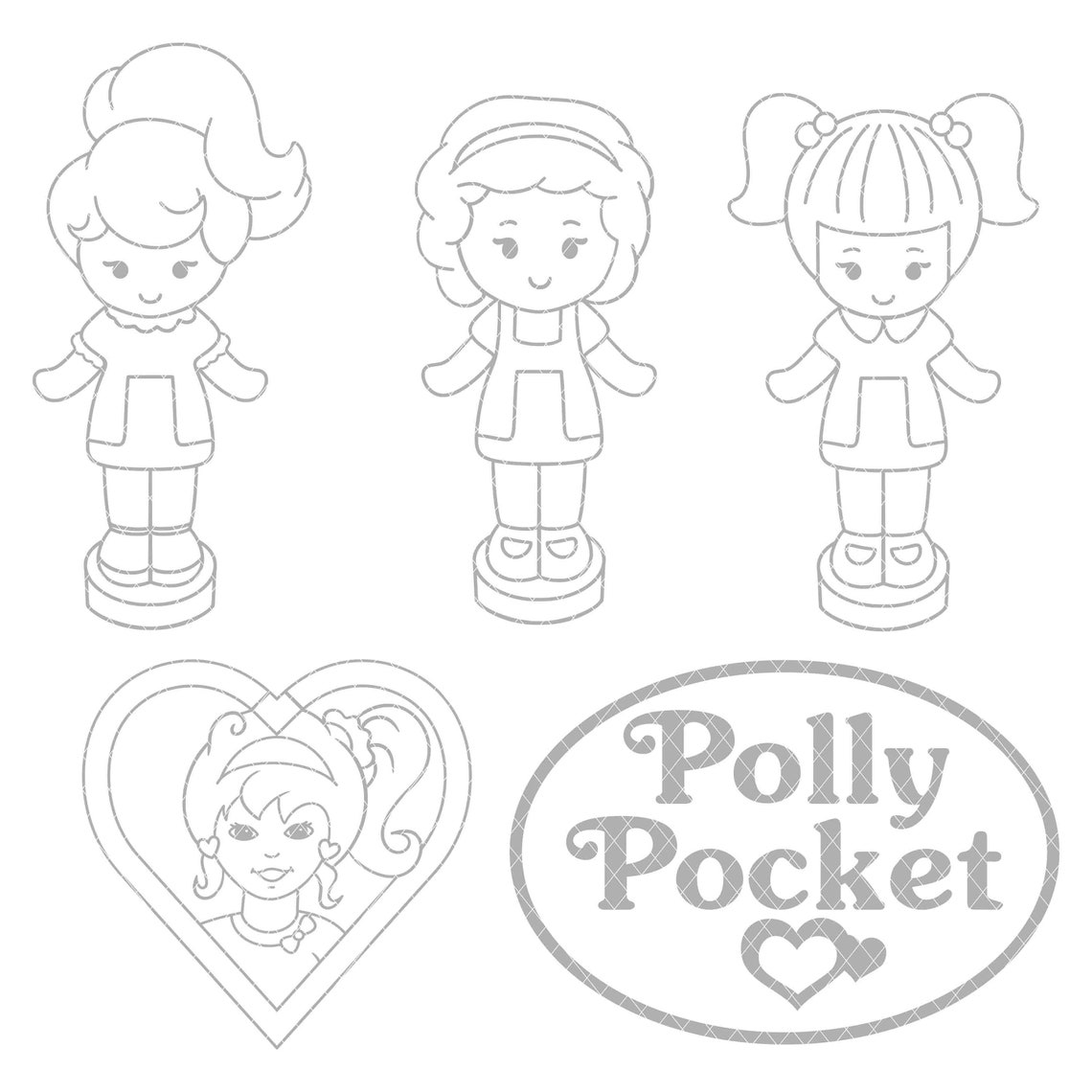 Polly Pocket Layered SVG PNG Cricut Silhouette - Etsy Finland