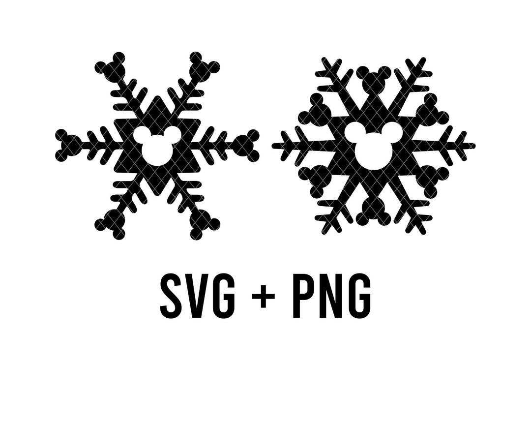 Mouse Snowflake SVG + PNG, Cricut Silhouette - Etsy