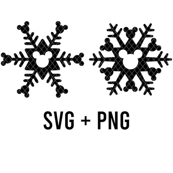 Mickey Snowflake Svg - Etsy