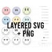 Retro Smile Face SVG Layered by Colour + PNG, Cricut Silhouette - Etsy