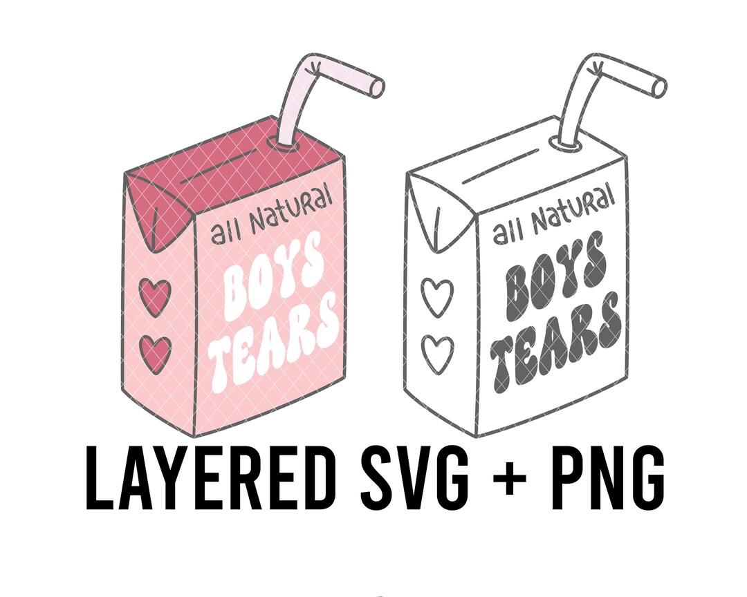 Boys Tears Juice Box Layered SVG + PNG - Etsy