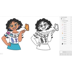 Encanto Mirabel SVG PNG Layered by Colour - Etsy