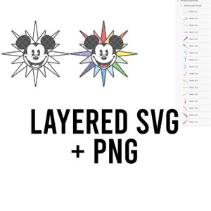 Mouse Fun Wheel SVG + PNG, Layered by Colour, Cricut, Silhouette - Etsy