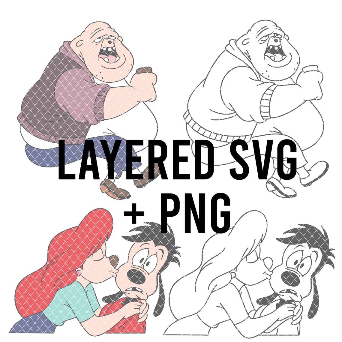 Goofy SVG Layered BY Colour PNG Cricut Silhouette - Etsy Canada