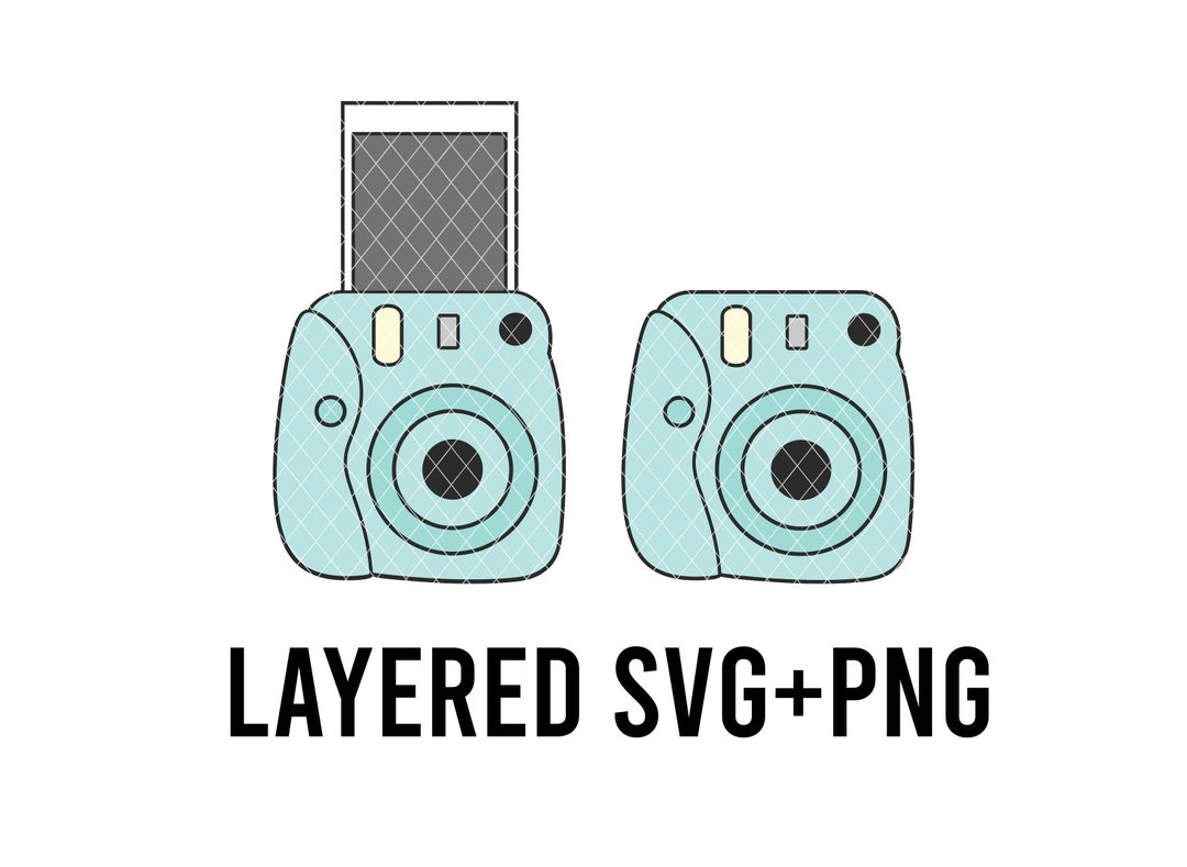 Instant Camera Layered by Colour SVG + PNG - Etsy