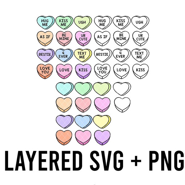 Blank Candy Hearts - Etsy