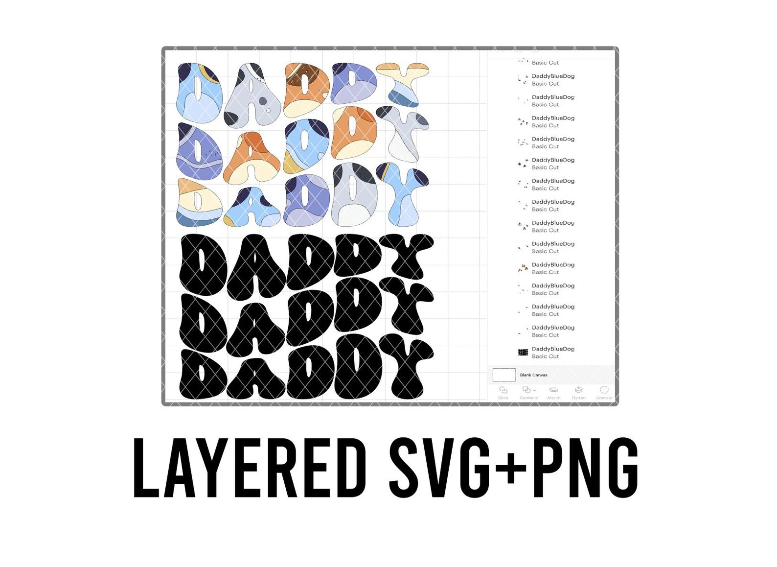 Blue Dog Mommy Daddy Wave SVG + PNG - Etsy