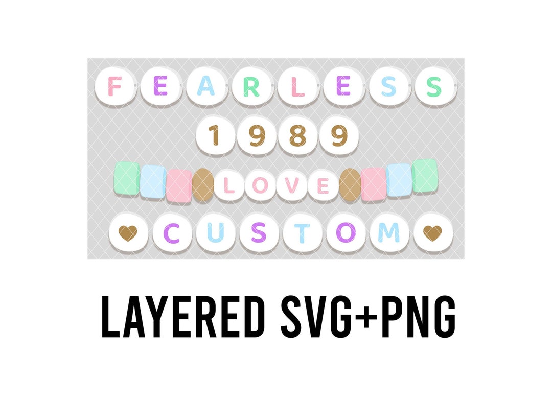 Alphabet Beads Set, Friendship Alphabet Beads SVG Layered by Colour PNG ...