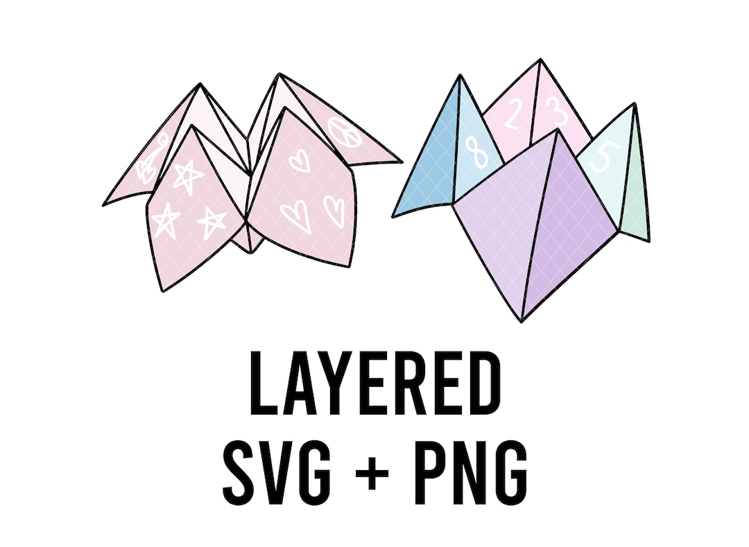 Cootie Catcher, 90's Paper Fortune Teller SVG + PNG - Etsy