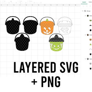 Happy Bucket, Spooky Bucket, 80's, 90's SVG + PNG - Etsy