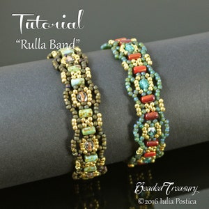 Beading Pattern RULLA BAND Bracelet Beading Tutorial With Chechmates ...