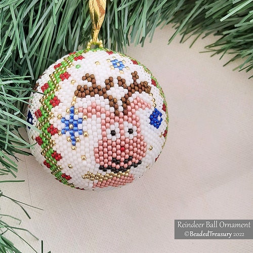 3D Peyote Ball Pattern BERRY TREE BALL Beaded Christmas - Etsy