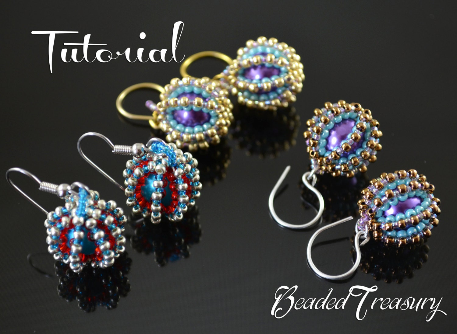 Beaded Delights Beadwoven Earrings Tutorial / Beading - Etsy