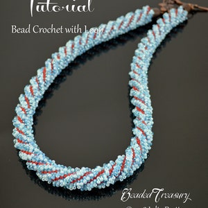 Bead Crochet With Loop Necklace Tutorial Beaded Crochet Rope Beaded ...