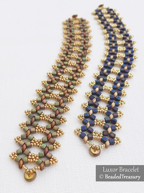 Beading Tutorial LUXOR Bracelet Beading Pattern With - Etsy