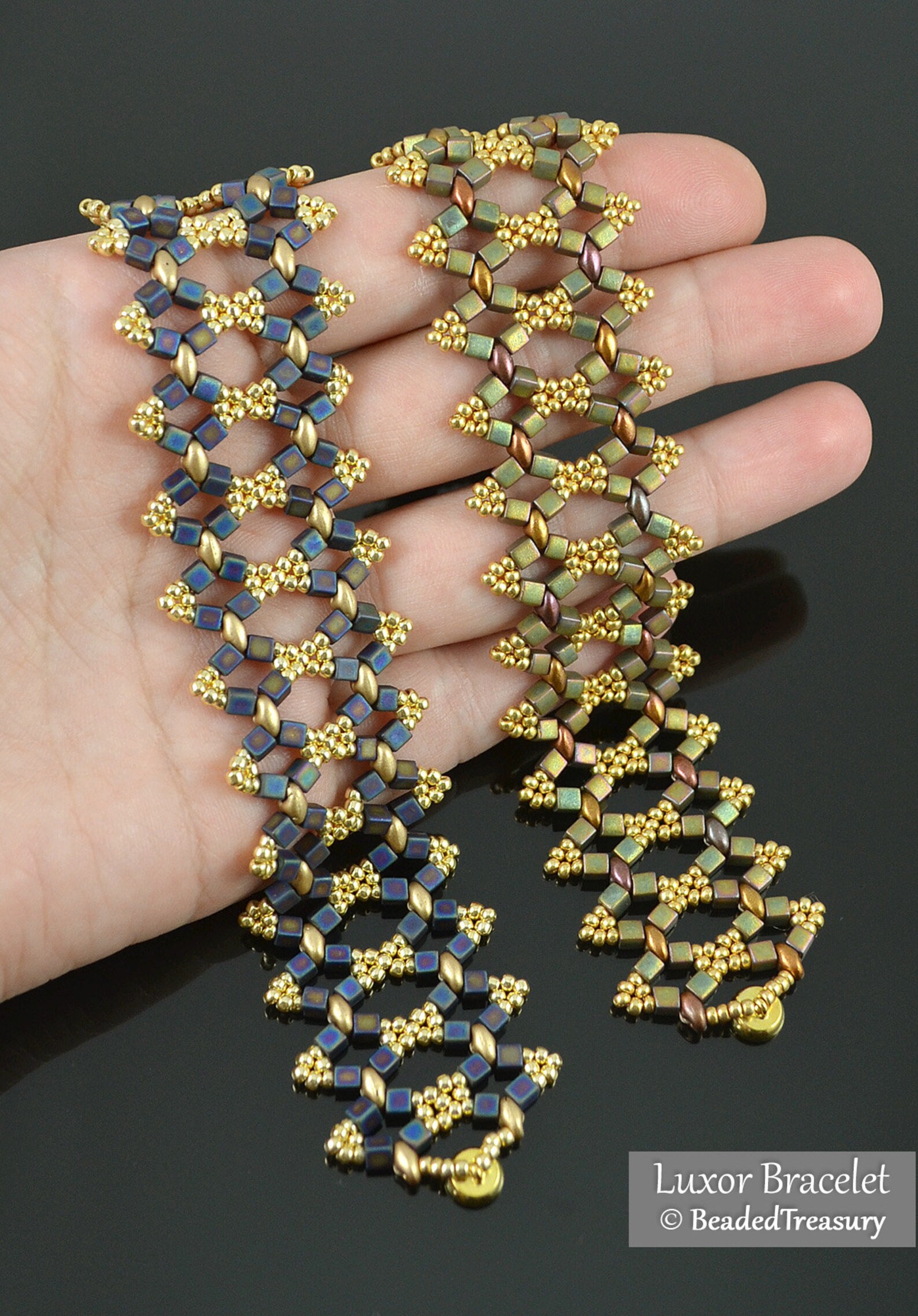 Beading Tutorial LUXOR Bracelet Beading Pattern With - Etsy