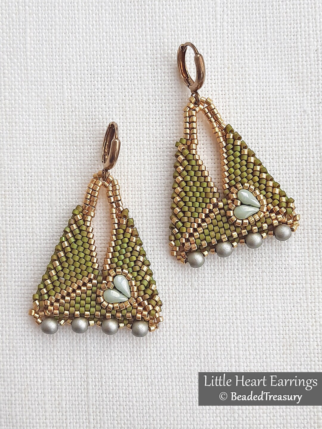 LITTLE HEART Pattern, Heart Beading Tutorial, Seed Bead Tutorial ...