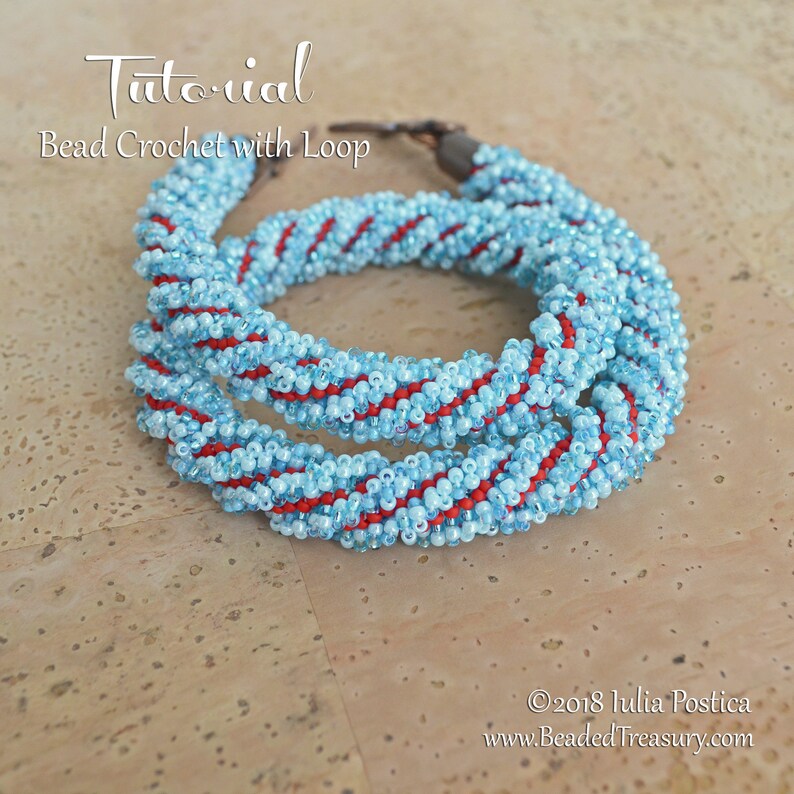 Bead Crochet With Loop Necklace Tutorial Beaded crochet rope | Etsy