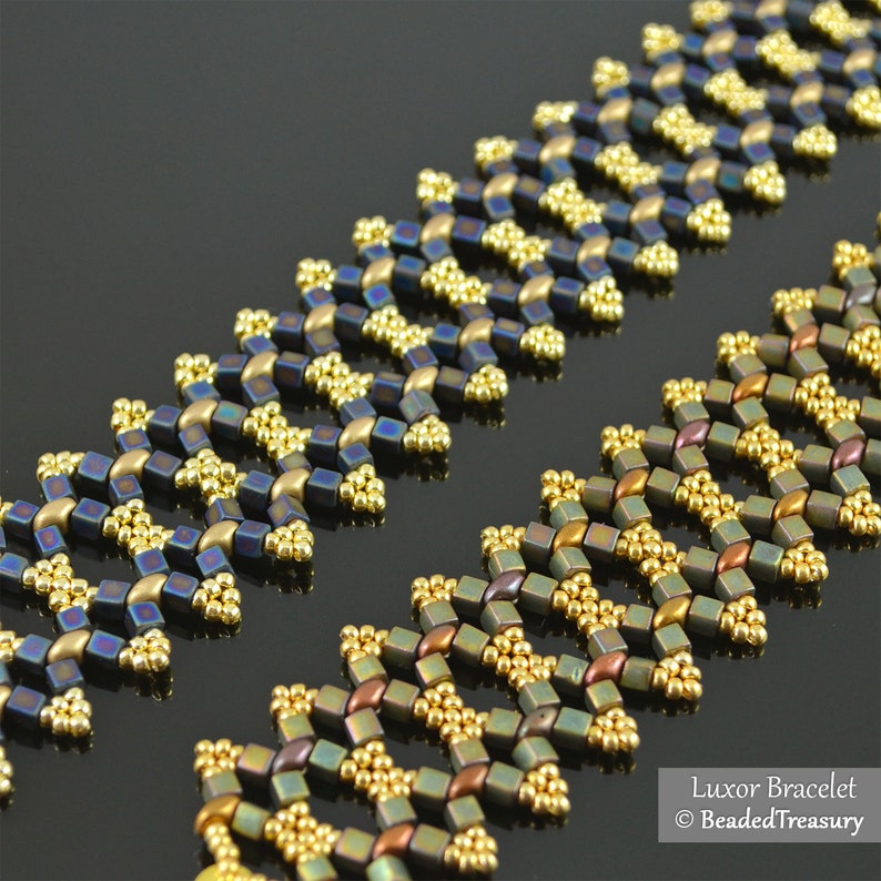 Beading Tutorial LUXOR Bracelet Beading Pattern With - Etsy