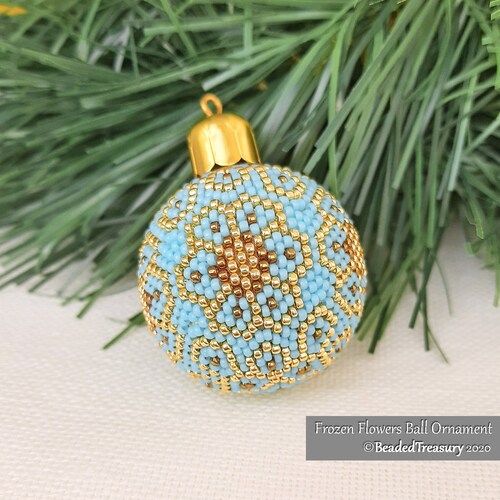 SPRUCE BRANCH BALL Peyote Stitch Pattern Beaded Christmas - Etsy