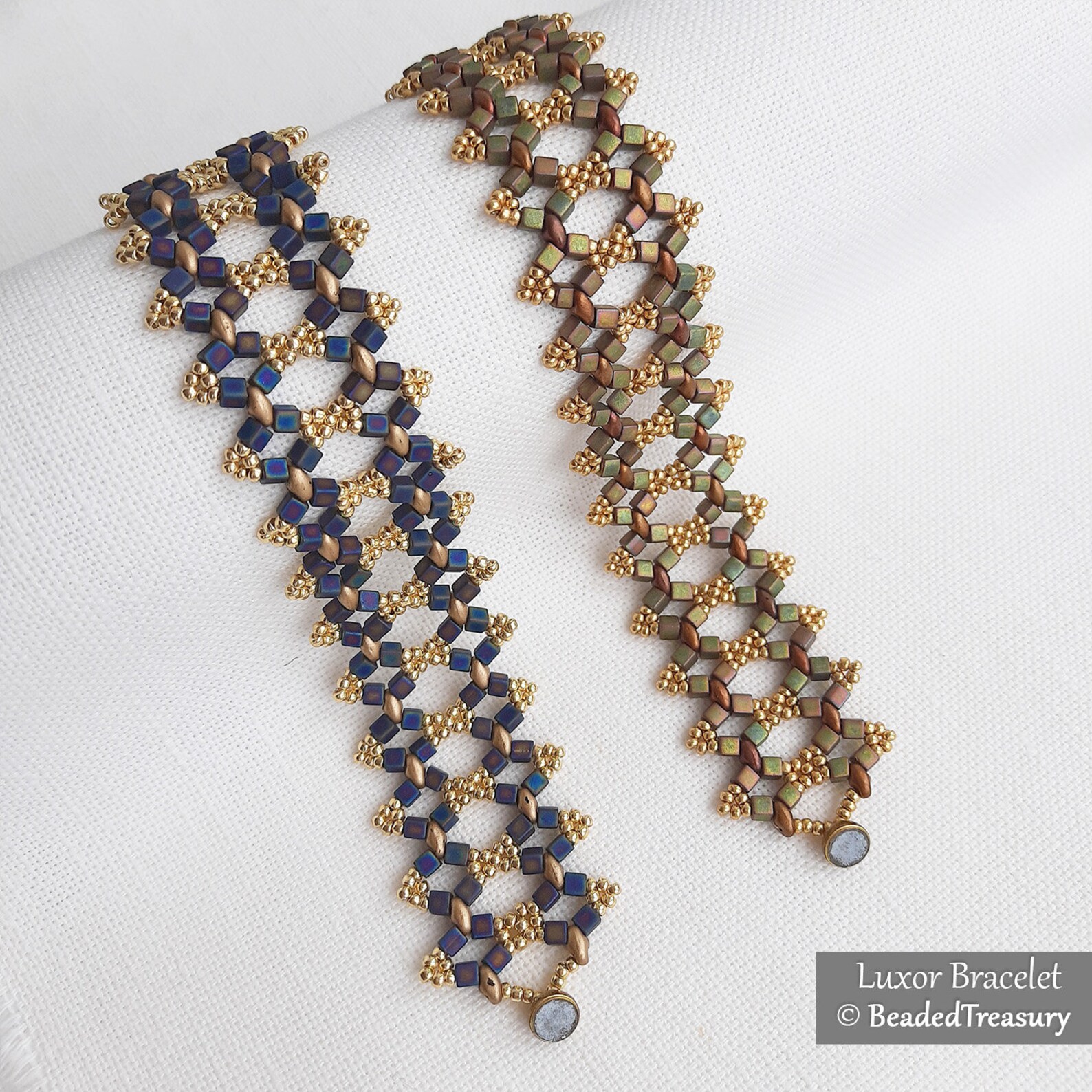 Beading Tutorial LUXOR Bracelet Beading Pattern With - Etsy