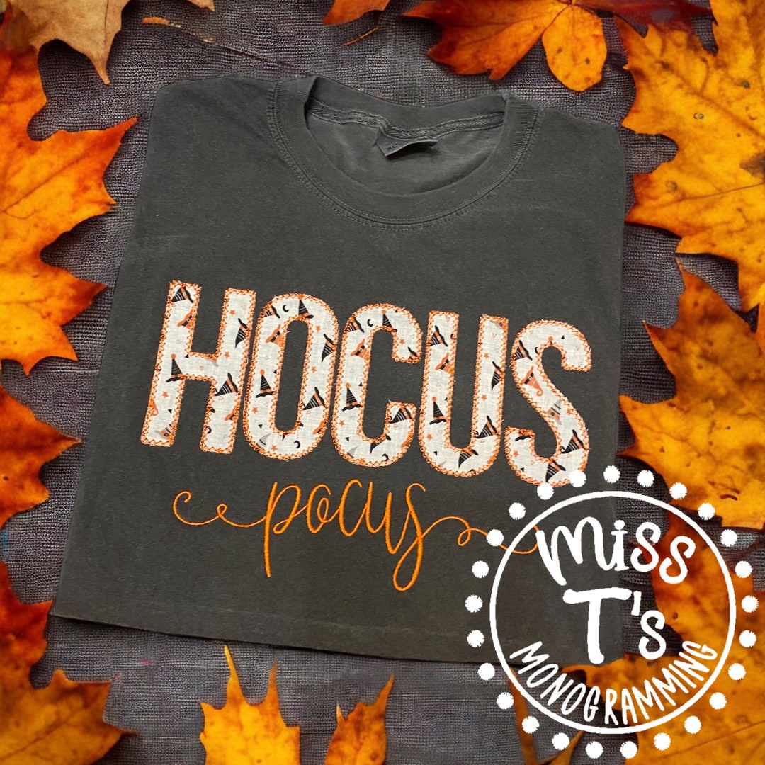 HOCUS POCUS Witch Hat Fabric Applique Tshirt or Sweatshirt. Halloween ...